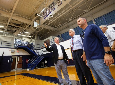 Cassidy visits Barbe for update on school’s recovery efforts - American ...