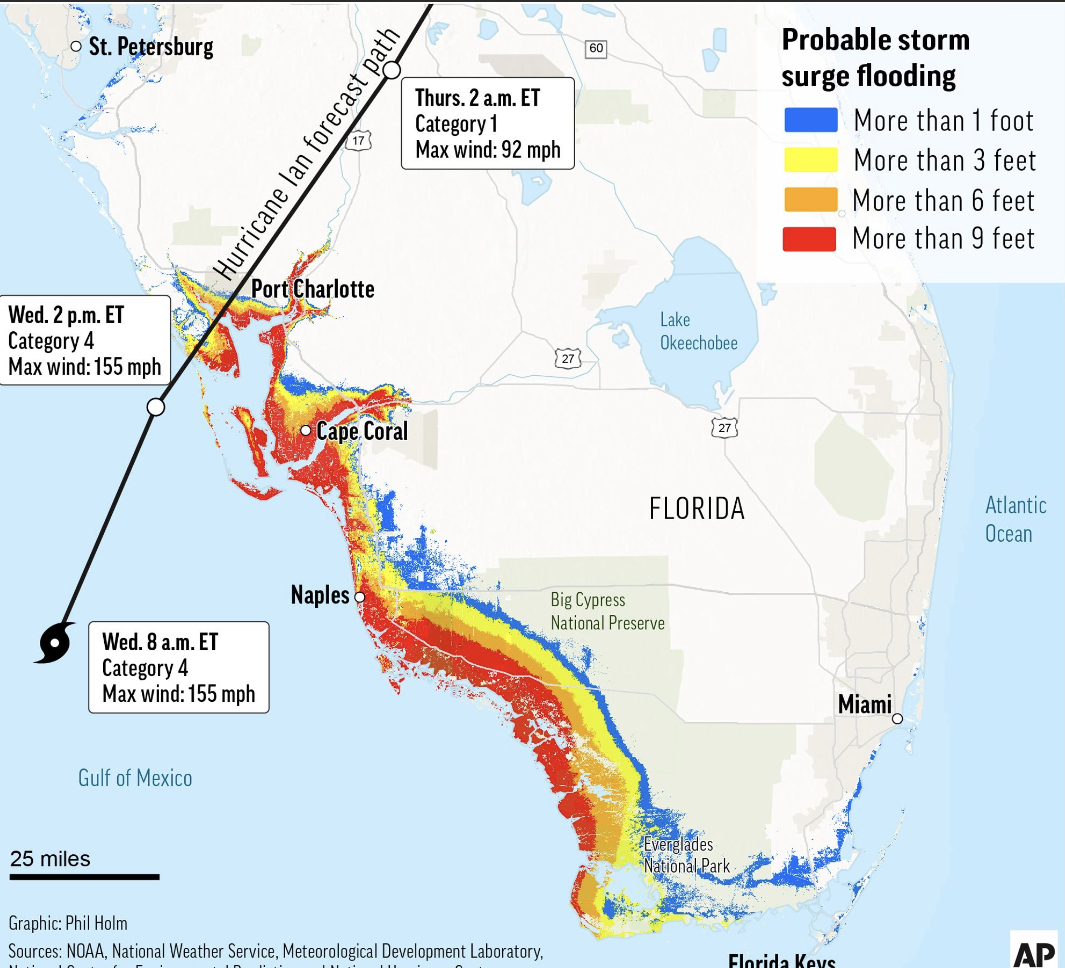 Ian makes landfall in Southwest Fla. as a Category 4 hurricane ...